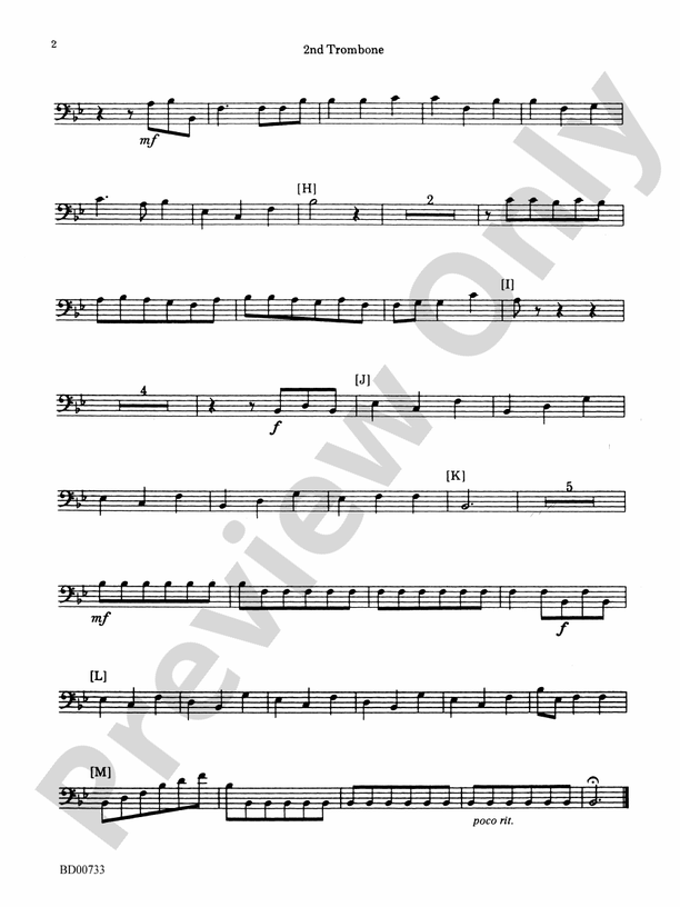 Water Music Suite: 2nd Trombone: 2nd Trombone Part - Digital Sheet ...