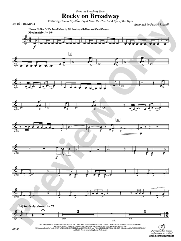 Rocky on Broadway: 3rd B-flat Trumpet: 3rd B-flat Trumpet Part ...