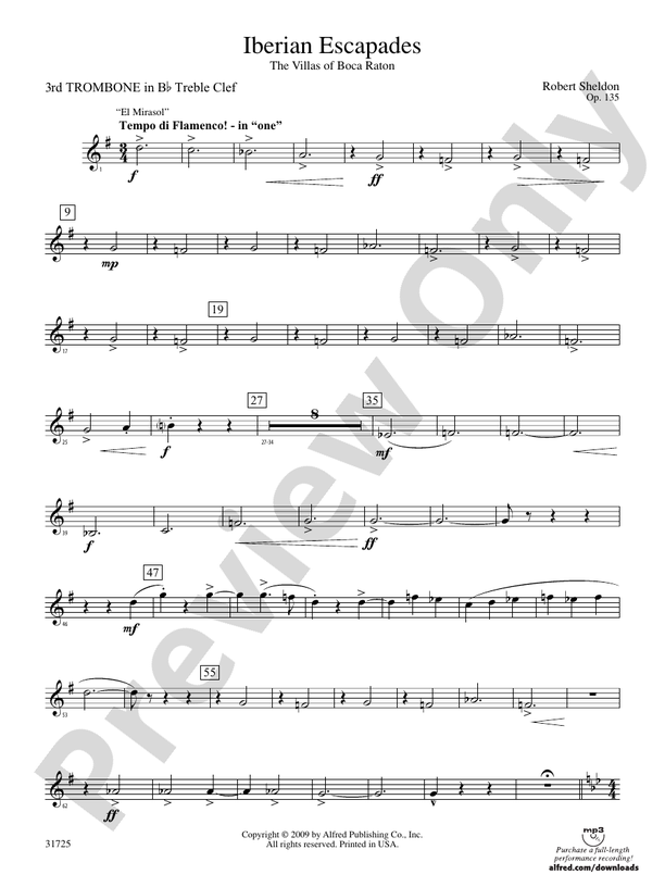Iberian Escapades: (wp) 3rd B-flat Trombone T.C.: (wp) 3rd B-flat Trombone T.C. World Part ...