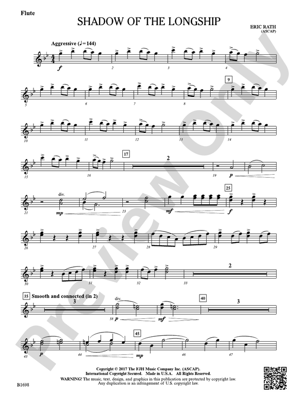 Shadow of the Longship: Flute: Flute Part: Eric Rath - Digital Sheet ...