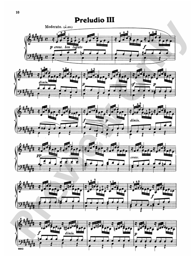 Bach: The Well-Tempered Clavier (Volume II) (Ed. Carl Czerny): 3. Prelude and Fugue Part ...