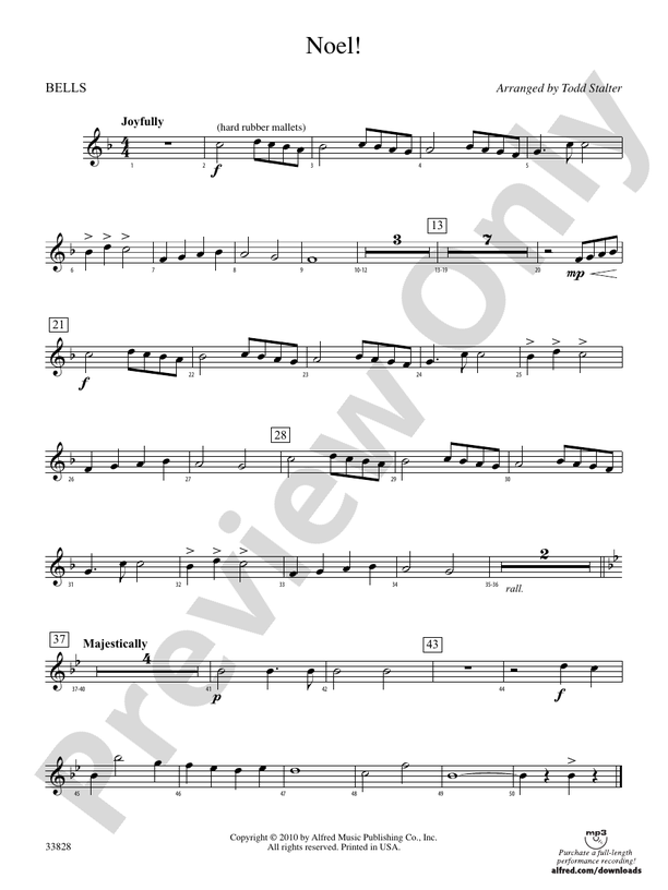 Noel!: Bells: Bells Part - Digital Sheet Music Download