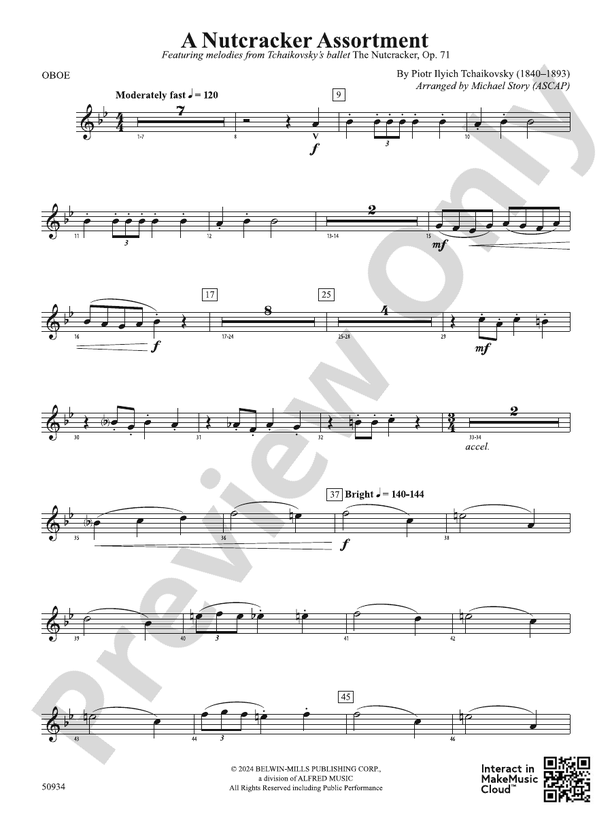 A Nutcracker Assortment: Oboe: Oboe Part - Digital Sheet Music Download