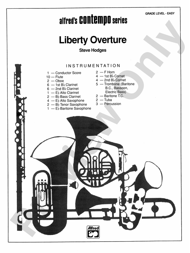 Liberty Overture: Score: Concert Band Score - Digital Sheet Music Download