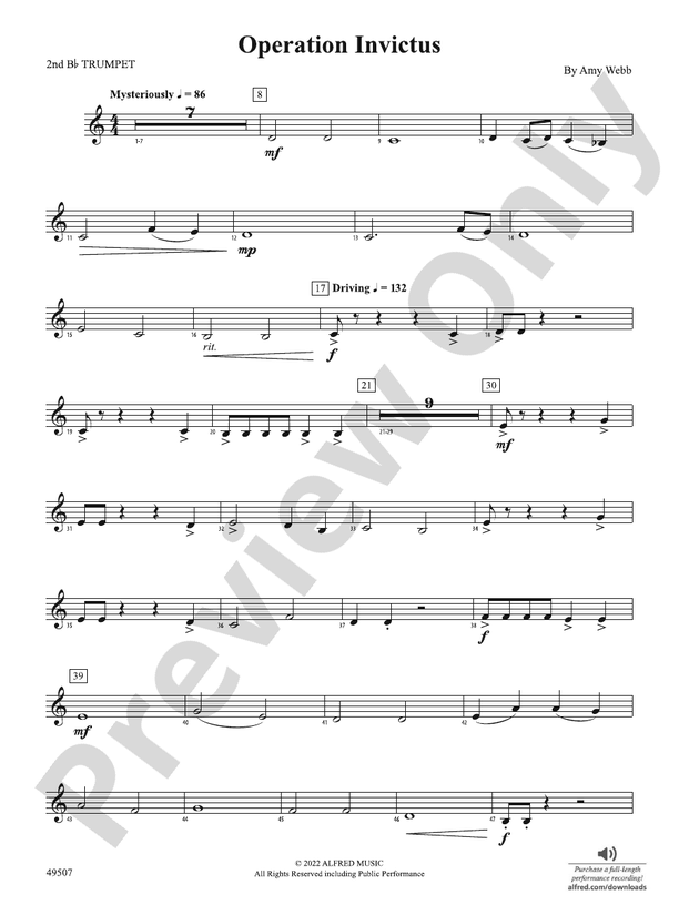 Operation Invictus: 2nd B-flat Trumpet: 2nd B-flat Trumpet Part ...