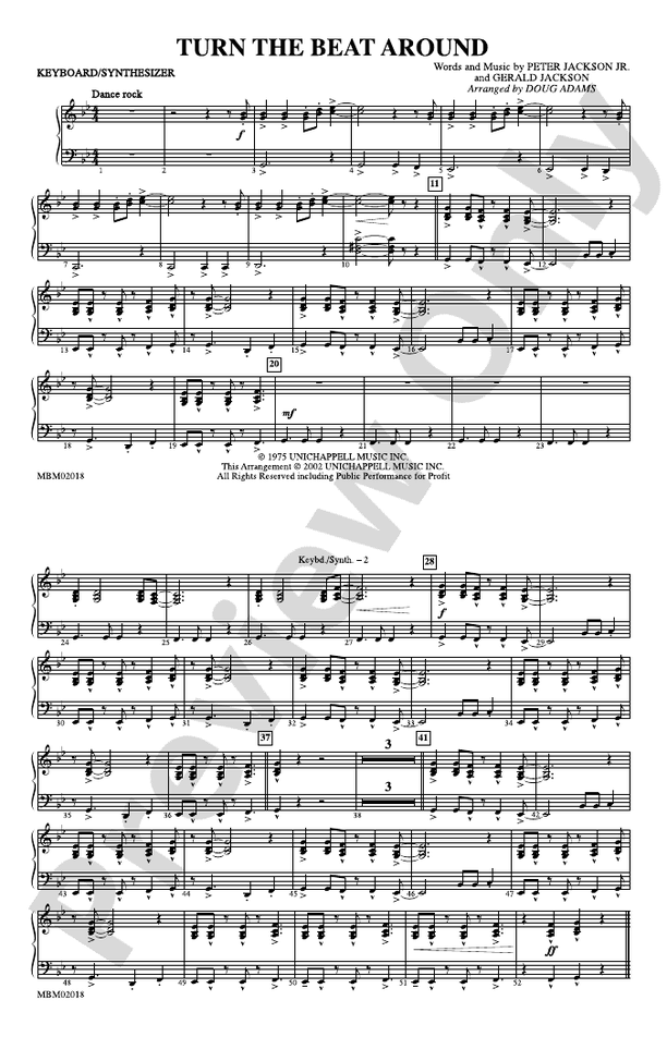 Turn the Beat Around: Keyboard/Synthesizer: Keyboard/Synthesizer Part ...