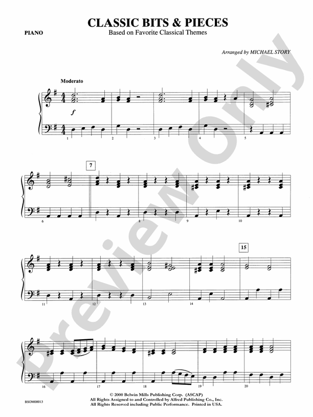 Classic Bits & Pieces: Piano Accompaniment: Piano Accompaniment Part ...