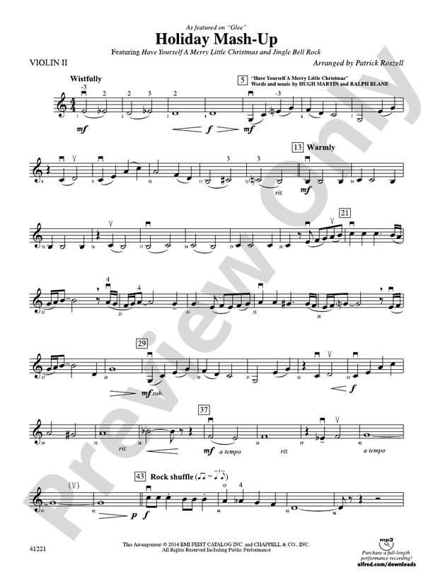Holiday Mash-Up: 2nd Violin: 2nd Violin Part - Digital Sheet Music Download