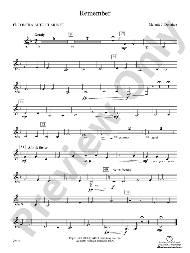 Remember: (wp) E-flat Contrabass Clarinet: (wp) E-flat Contrabass Clarinet World Part - Digital ...