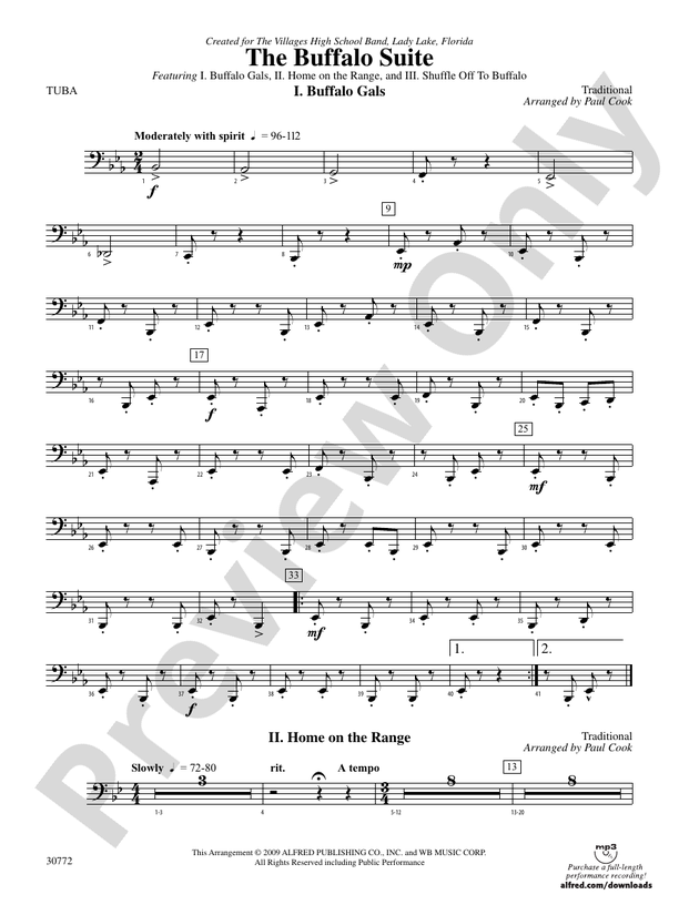 The Buffalo Suite: Tuba: Tuba Part - Digital Sheet Music Download