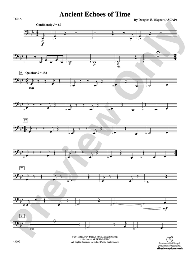 Ancient Echoes of Time: Tuba: Tuba Part - Digital Sheet Music Download