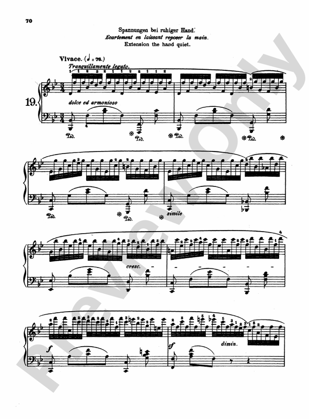 Czerny: Art of Finger Dexterity, Op. 740, Complete: No. 19 Part - Digital Sheet Music Download