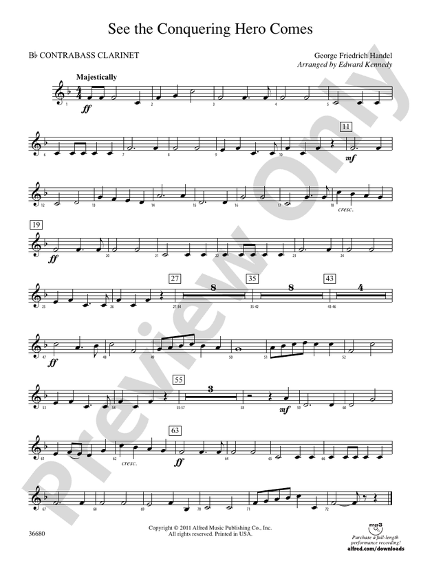 See the Conquering Hero Comes: (wp) B-flat Contrabass Clarinet: (wp) B-flat Contrabass Clarinet ...