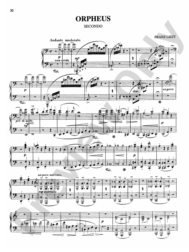 Liszt: Transcriptions of Orchestral Works: Orpheus Part - Digital Sheet ...