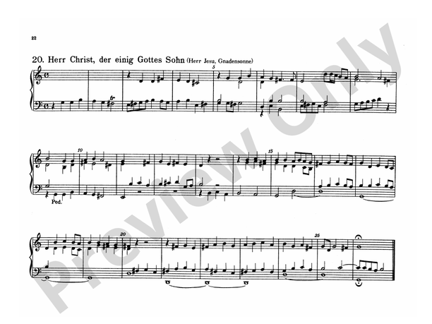 Bach: Forty-four Organ Chorales: 20. Herr Christ, der einig Gottes Sohn ...