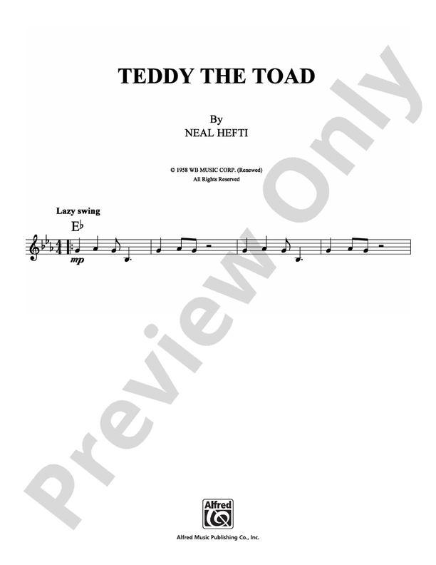 Teddy the Toad: Lead Sheet: Neal Hefti - Digital Sheet Music Download