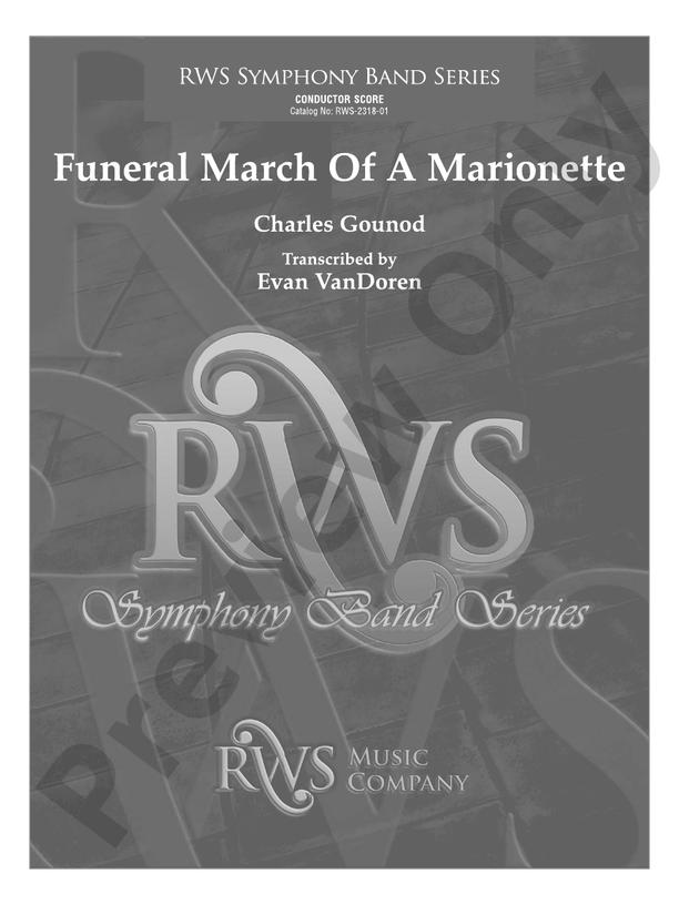 Funeral March of a Marionette: Score: Concert Band Score: Charles F ...