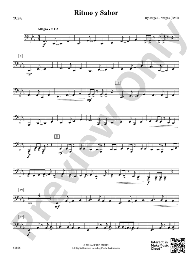 Ritmo y Sabor: Tuba: Tuba Part - Digital Sheet Music Download