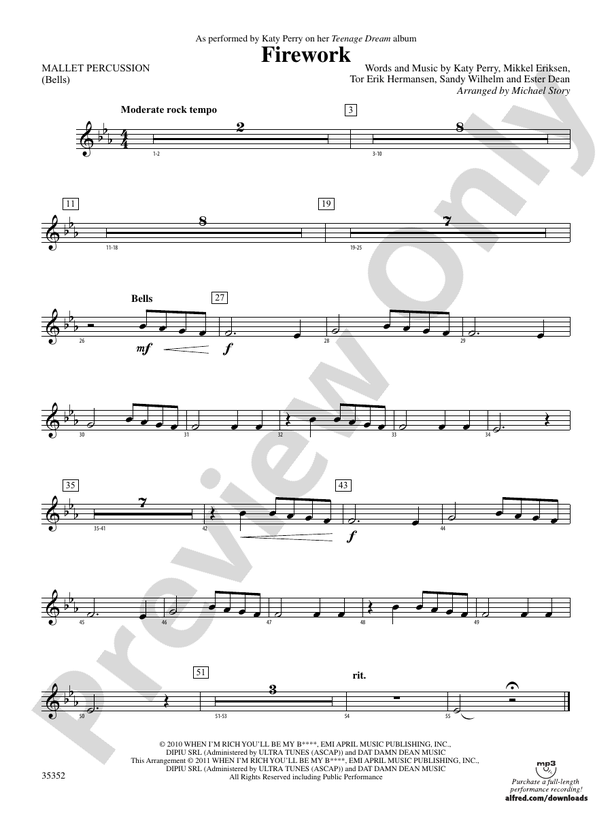 Firework: Mallets: Mallets Part - Digital Sheet Music Download