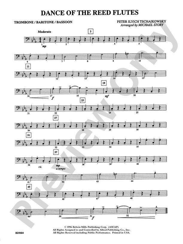 Dance of the Reed Flutes: 1st Trombone: 1st Trombone Part - Digital ...