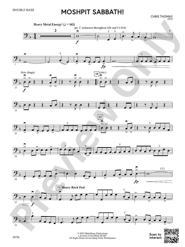 Moshpit Sabbath!: String Bass: String Bass Part - Digital Sheet Music ...