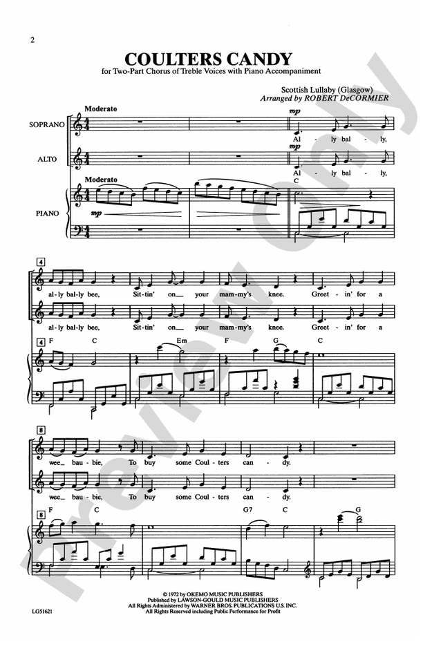 Coulters Candy: 2-Part Choral Octavo - Digital Sheet Music Download