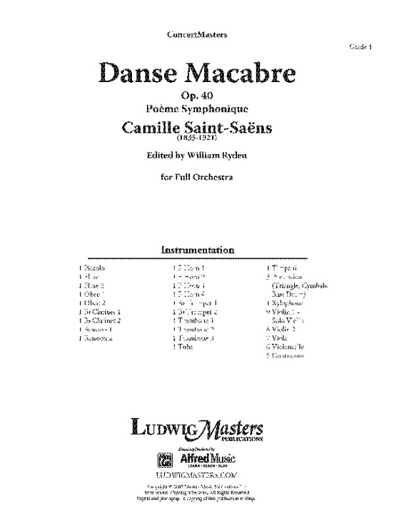 Danse Macabre, Op. 40: Full Orchestra Full Orchestra: Camille Saint ...