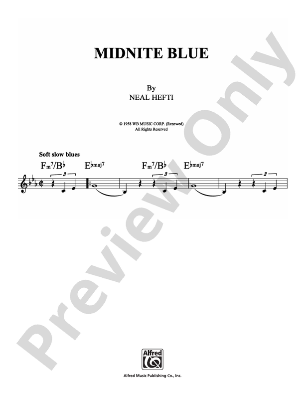 Midnite Blue: Lead Sheet: Neal Hefti - Digital Sheet Music Download