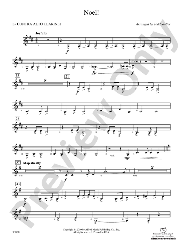 Noel!: (wp) E-flat Contrabass Clarinet: (wp) E-flat Contrabass Clarinet World Part - Digital ...