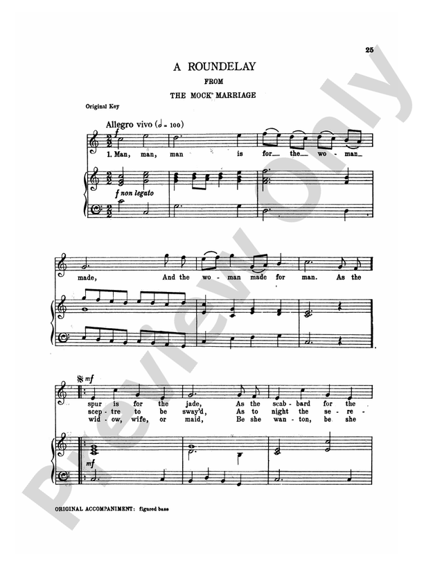 Purcell: Fifteen Songs and Airs for Soprano or Tenor from the Operas ...