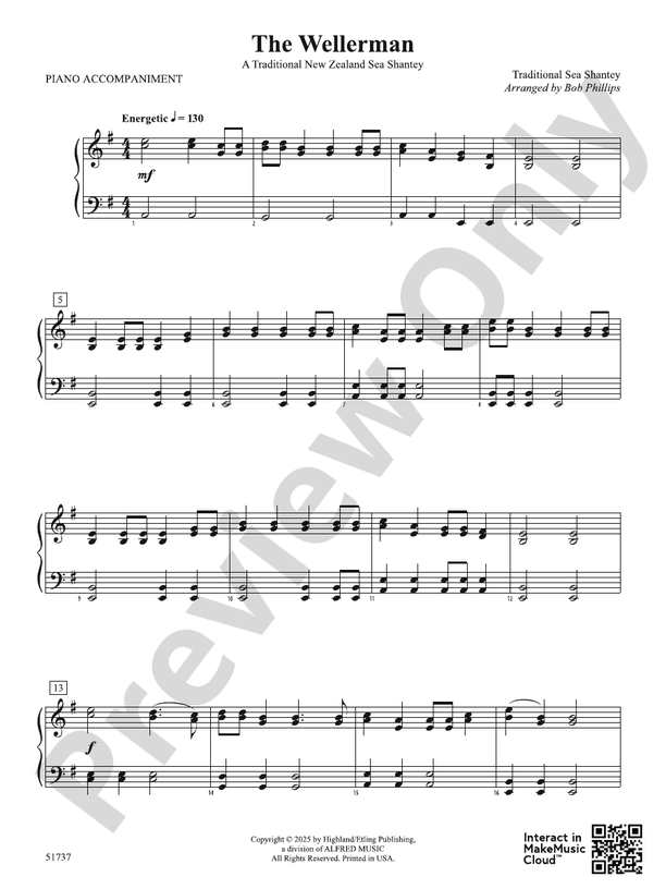 The Wellerman: Piano Accompaniment: Piano Accompaniment Part - Digital ...