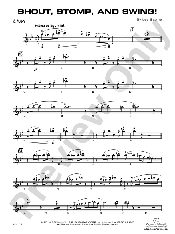 Shout, Stomp, and Swing!: Flute: Flute Part - Digital Sheet Music Download