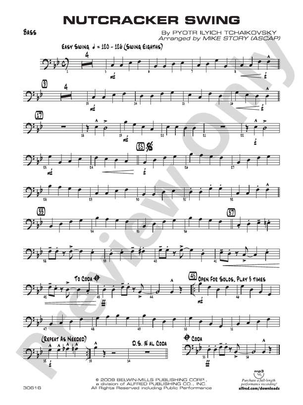 Nutcracker Swing: String Bass: String Bass Part - Digital Sheet Music ...