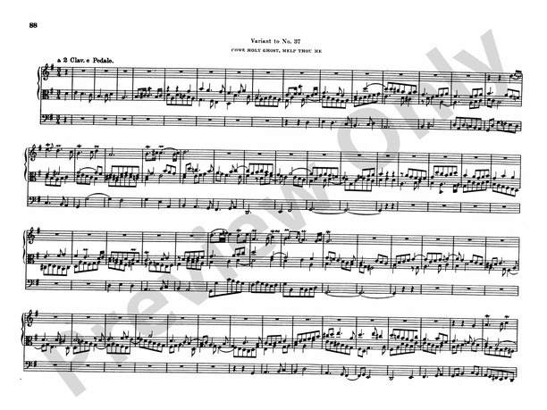 Bach: Complete Organ Works, Volume VII: Appendix, Variant to No. 37 Part - Digital Sheet Music ...