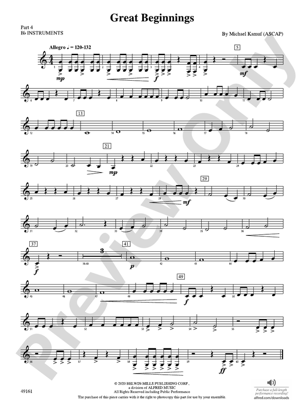 Great Beginnings: Part 4 - B-flat Instruments: Part 4 - B-flat ...