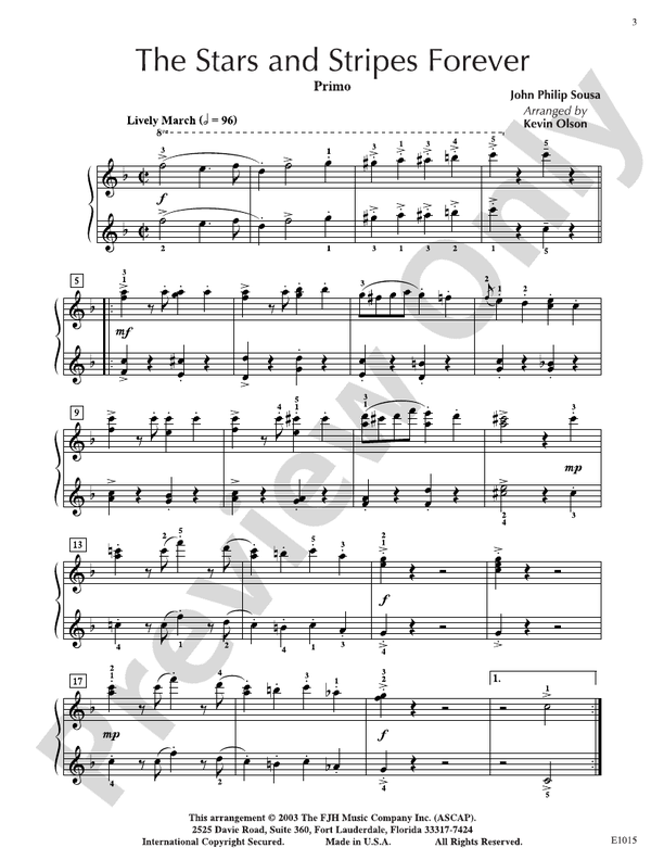 The Stars and Stripes Forever: Piano: John Philip Sousa - Digital Sheet Music Download