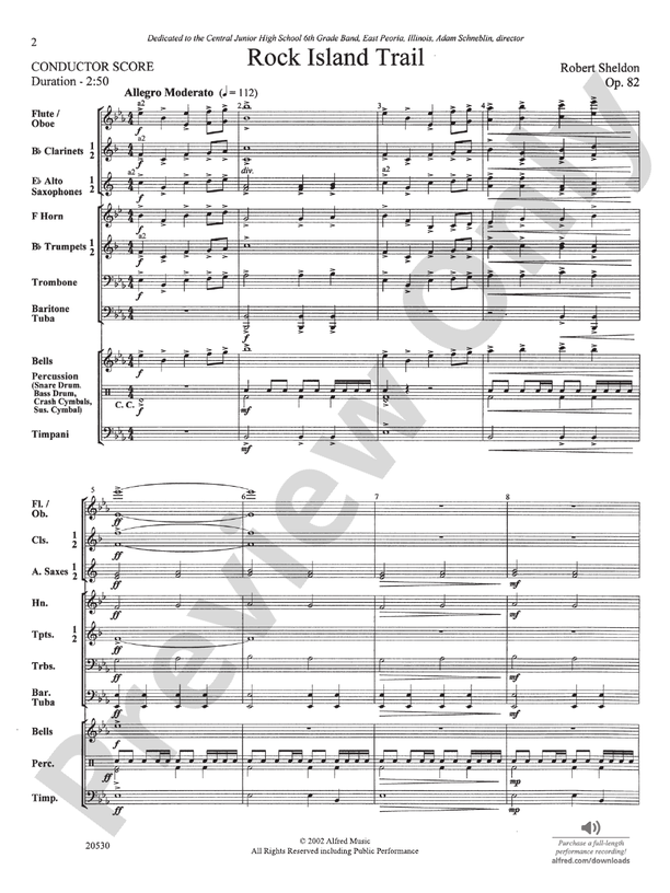 Rock Island Trail: Score: Concert Band Score - Digital Sheet Music Download