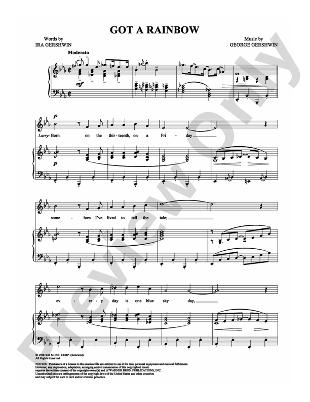 Got a Rainbow: Piano/Vocal/Chords: George Gershwin - Digital Sheet ...