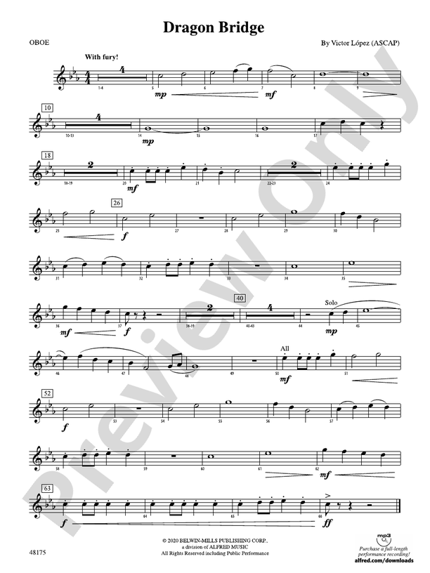 Dragon Bridge: Oboe: Oboe Part - Digital Sheet Music Download