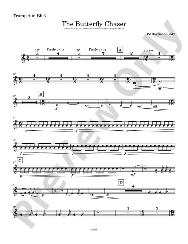 The Butterfly Chaser: 3rd B-flat Trumpet: 3rd B-flat Trumpet Part ...