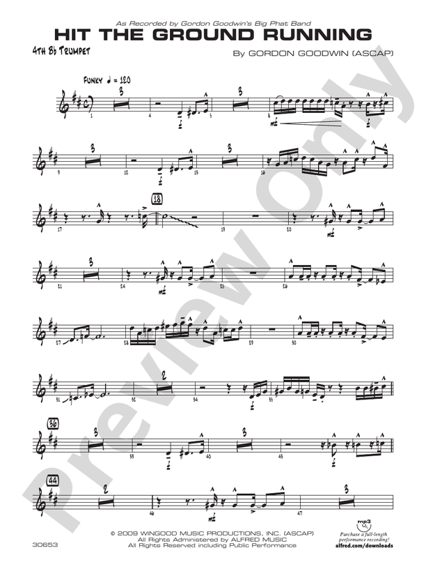 Hit the Ground Running: 4th B-flat Trumpet: 4th B-flat Trumpet Part ...