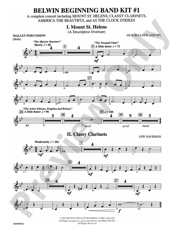 Belwin Beginning Band Kit #1: Mallets: Mallets Part - Digital Sheet ...