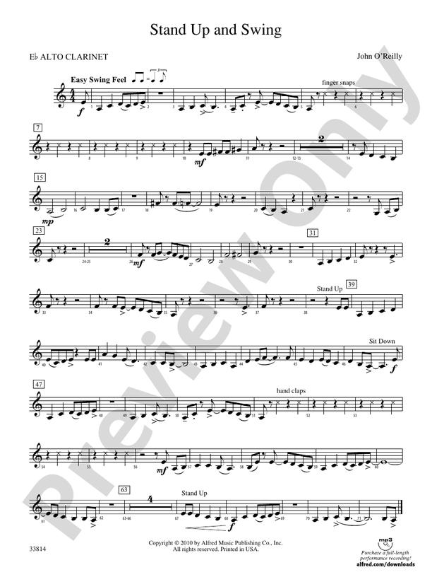 Stand Up and Swing: (wp) E-flat Alto Clarinet: (wp) E-flat Alto Clarinet World Part - Digital ...