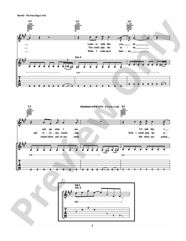 The Fonz: Guitar TAB: Smash Mouth - Digital Sheet Music Download