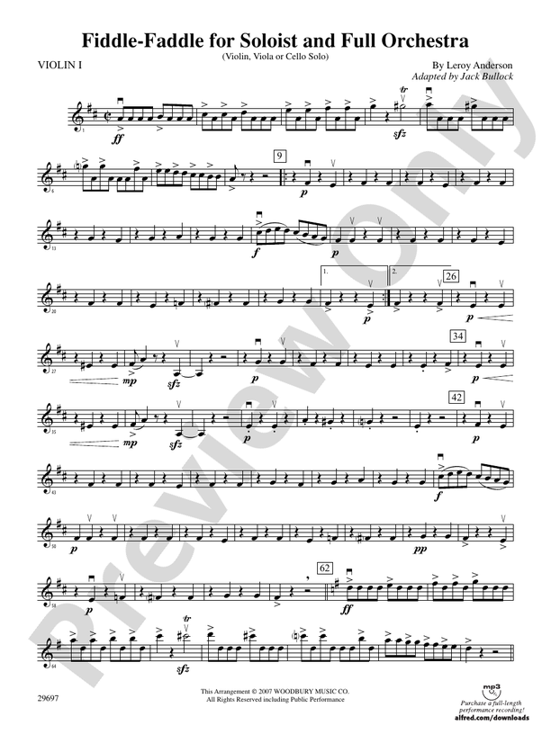 Fiddle-Faddle for Soloist and Full Orchestra: 1st Violin: 1st Violin ...
