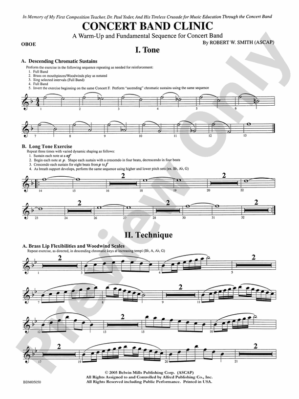 Concert Band Clinic (A Warm-Up and Fundamental Sequence for Concert ...