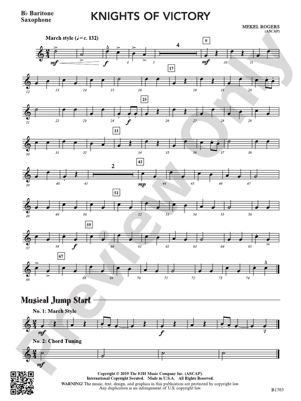 Knights of Victory: E-flat Baritone Saxophone: E-flat Baritone ...