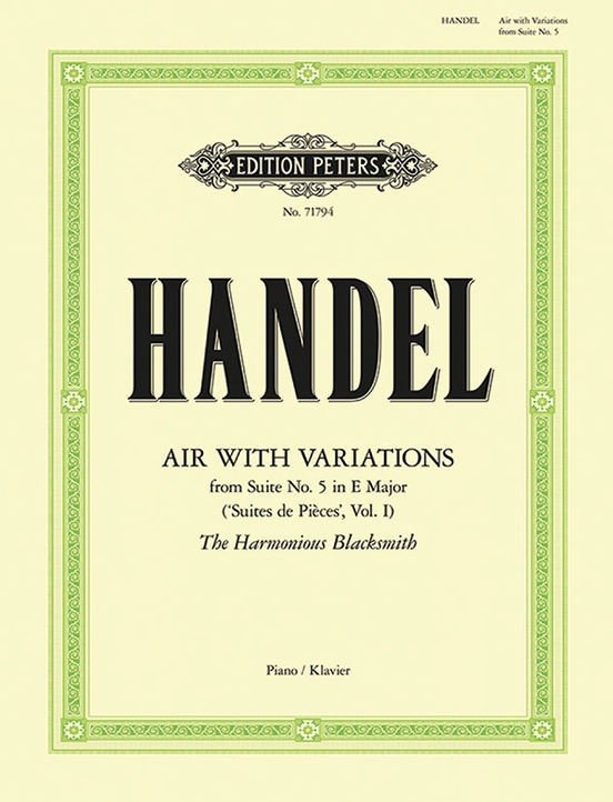 Air with Variations from 'The Harmonious Blacksmith': Piano Solo: George Frideric Handel | Sheet ...