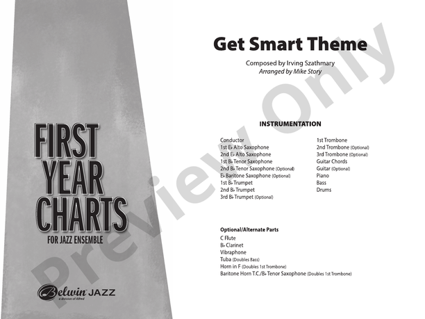 Get Smart Theme: Jazz Ensemble Conductor Score & Parts: Irving ...