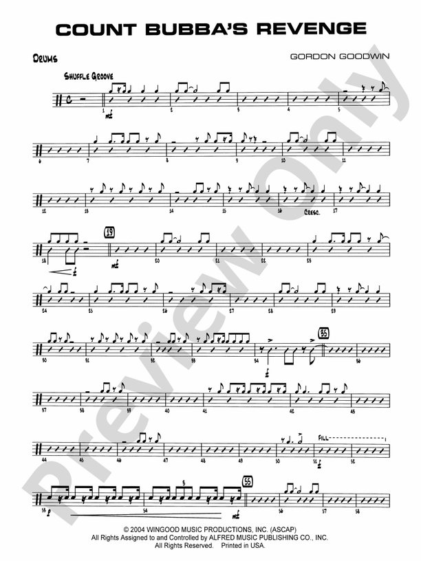 Count Bubba's Revenge: Drums: Drums Part - Digital Sheet Music Download